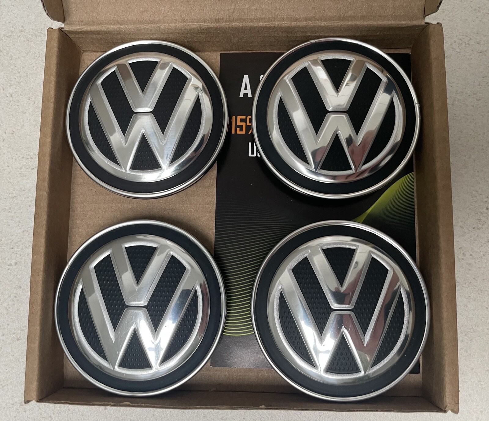 4 Original VW Radkappen Deckel Nabendeckel Nabenkappen Felgendeckel ...