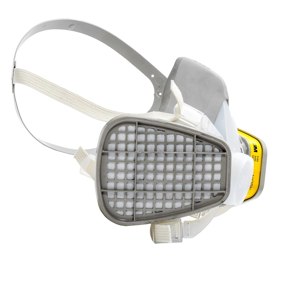 3M 5303 Disposable Half Face Respirator Facepiece Mask Organic Vapor ...