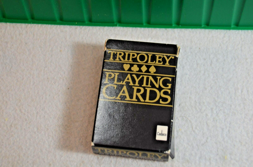 Tripoley Deluxe Card Board Game Cadaco Game Tray Chips Cards | eBay