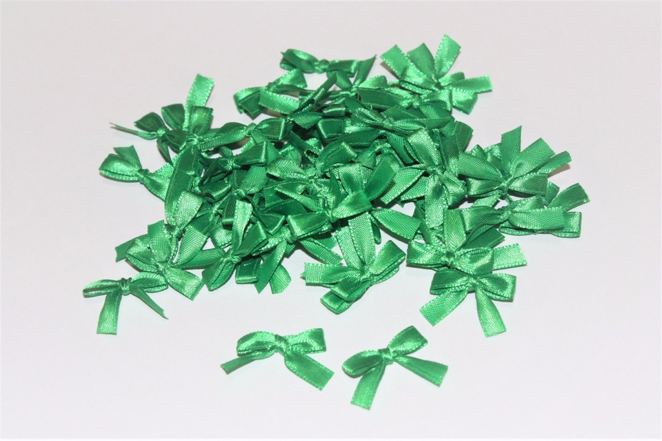 100pcs Mini Ribbon Bow Satin small 25mm DIY sewing decorations wedding ...