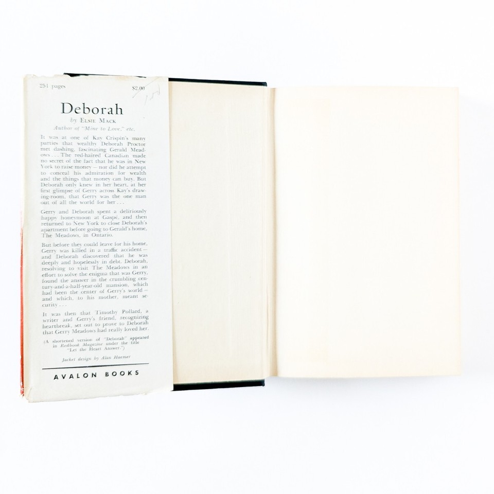 DEBORAH by Elsie Mack - 1951 Avalon Books - HCDJ - Vintage Romance | eBay