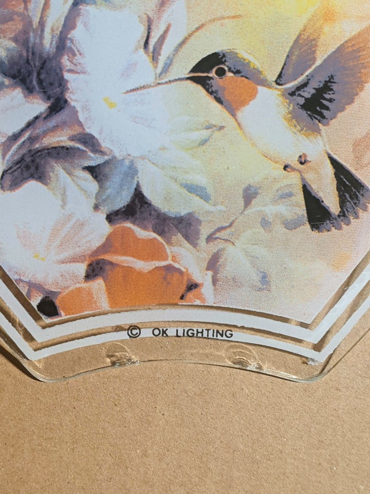 Glass Hummingbird Scene 3 way Touch Lamp Brushed Gold finish K303 | eBay