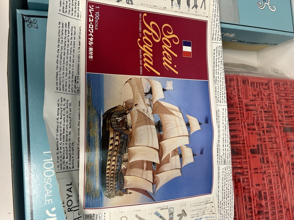 IMAI Heller 1:100 SOLEIL ROYAL Plastic Sailing Ship Model Kit #B-1312 ...