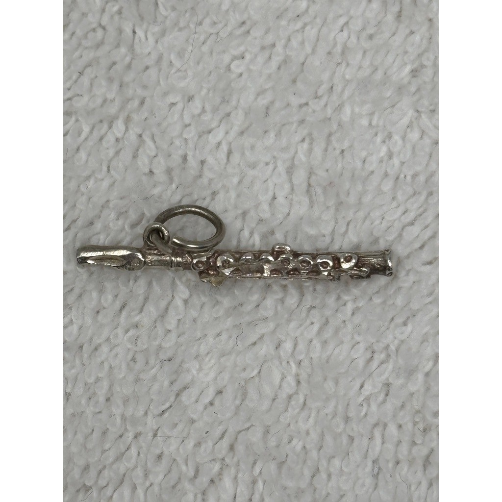 Sterling Silver Flute Charm Pendant Musical Instrument Jewelry Gift | eBay