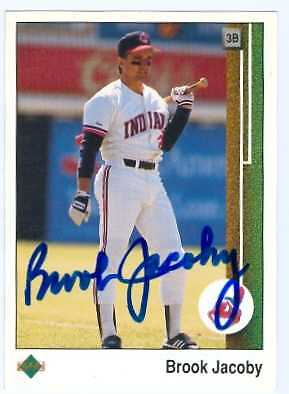 Brook Jacoby autographed Baseball Card (Cleveland Indians) 1989 Upper ...