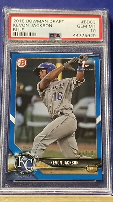 Kevon Jackson - 2018 Bowman Draft Paper Blue PSA 10 #107/150 | eBay