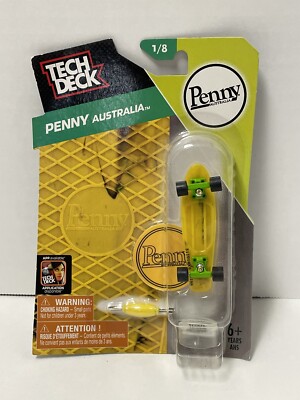Tech Deck PENNY Australia Yellow Skateboard Fingerboard 1/8 Spin Master ...