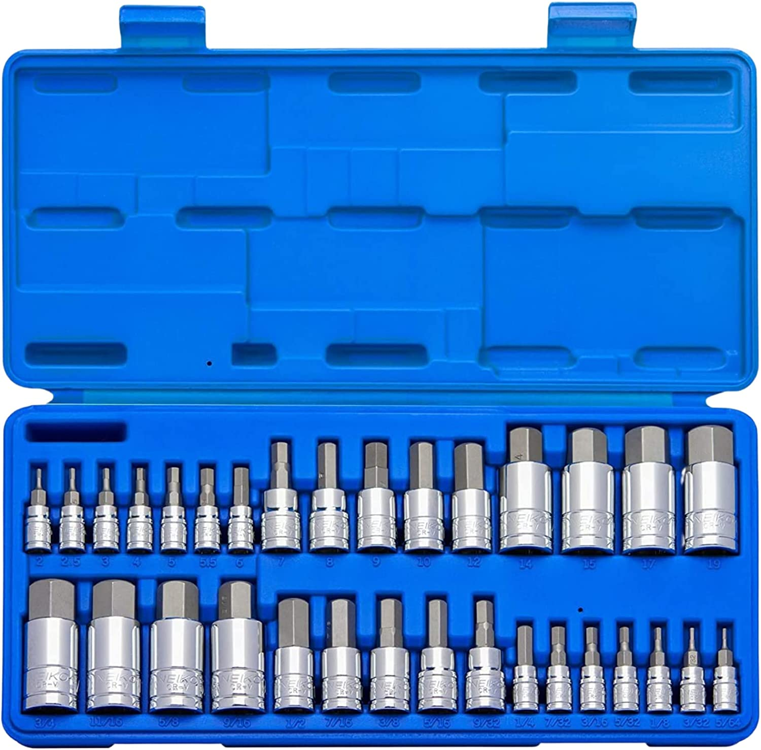 10288A Master Hex Bit Socket Set, S2 Steel | 32-Piece Set SAE and ...