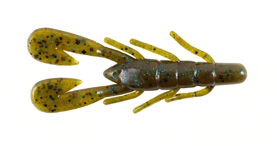 (LOT OF 6) ZOOM ULTRAVIBE SPEED CRAW 3.5" 080-239 GREEN PUMPKIN BLUE ...