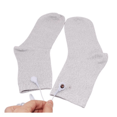 Electrode Massage Socks Tens Unit Feet Pain EMS Electronic Pulse Shock ...