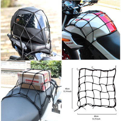 Black Bungee Cord Cargo Net Motorcycle Helmet Mesh Storage Tie Down ...