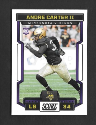 2023 Score Football ANDRE CARTER II RC Base Rookie -MINNESOTA VIKINGS ...