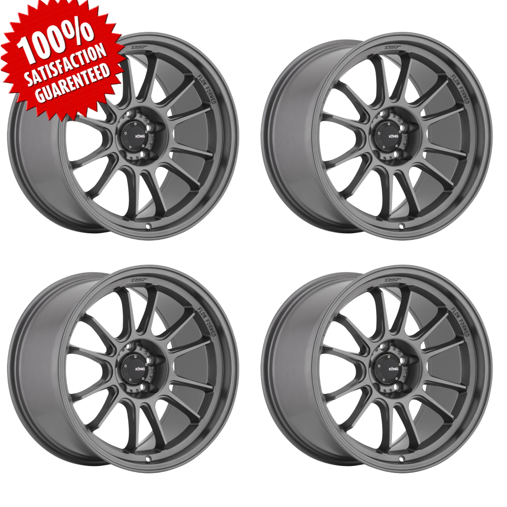 Konig HG8751445G Set of 4 17x8 5x114.3 45mm 73.1mm Hypergram Matte Gray ...