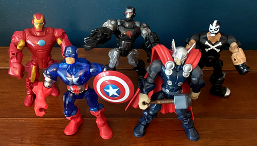 Marvel super hero mashers Thor captain America war machine cross bones ...