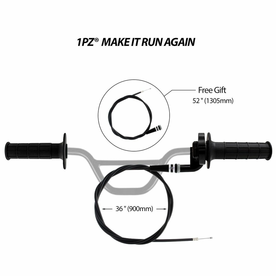 7/8" Handle Bar Throttle Cable Grip Casing Set Honda XR50 XR70 CRF50 ...