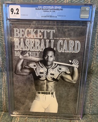 BECKETT BASEBALL CARD MONTHLY #63 CGC 9.2 BO JACKSON ICONIC COVER ...