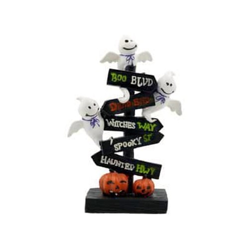 Mini Ghosts with Sign Post by Ashland® GHOST PUMPKIN DIRECTIONAL SIGN ...