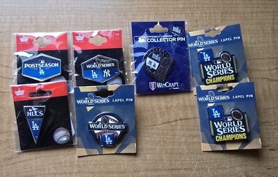 7 Dodgers 2024 Various World Series Champions & Playoff Pins Yankess ...