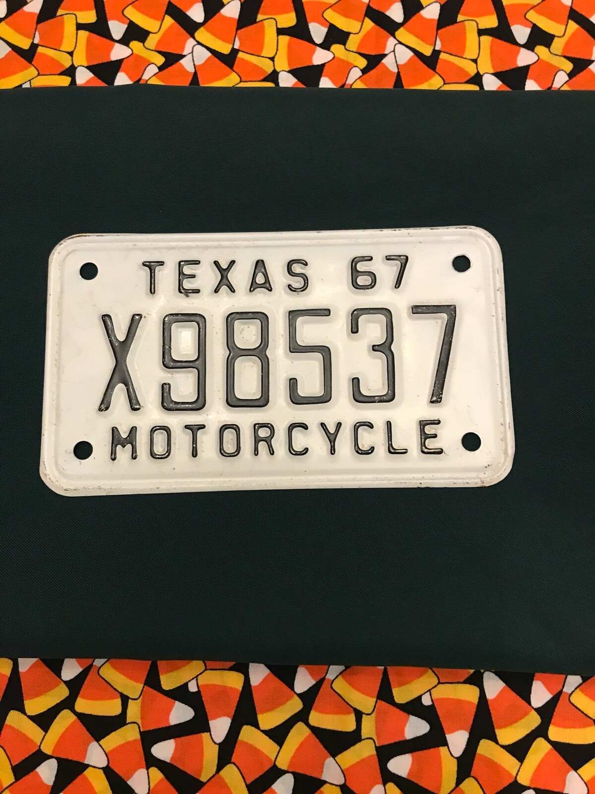 1967 TEXAS MOTORCYCLE LICENSE PLATE X98537 | eBay