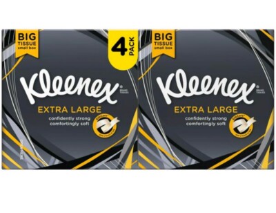 Kleenex Extra Large Tissue Pack Of 4 / Big Tissue Small Box ...