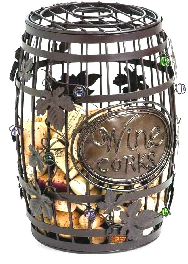 Metal Rustic Wine Barrel Cork Cage Cork Holders for Cork Collectors ...