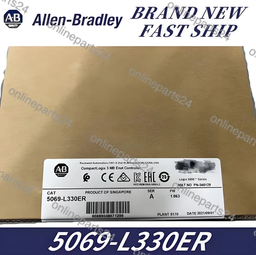 Sealed Allen Bradley 5069-L330ER Series A CompactLogix 3MB Enet PLC ...