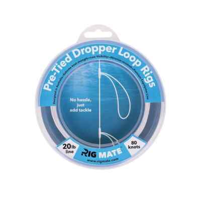 Pre-Tied Dropper Loop Rigs - 20 lb. Tested Fishing Line Spool - 80 ...