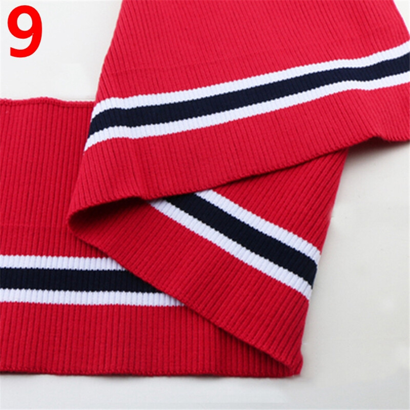 80*15cm Stretch Knit Striped Rib Fabric DIY Waistband Cuff Collar Trims ...