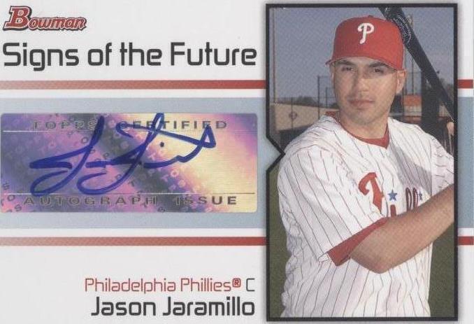 2008 Bowman - Signs of the Future Jason Jaramillo #SOF-JJ (AU, RC) for ...
