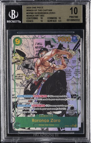 2024 ONE PIECE WINGS OF THE CAPTAIN, MANGA ART SEC #OP06118 RORONOA ...