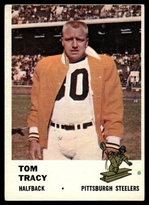1961 Fleer Tom Tracy #119 Pittsburgh Steelers HIGHER GRADE NO CREASES ...
