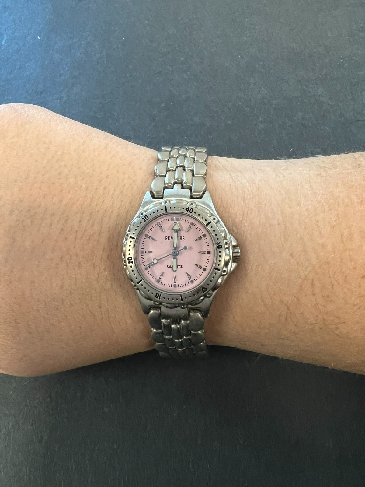 Rumours Quartz Watch Stainless Steel Back Pink Face 41985 for sale ...