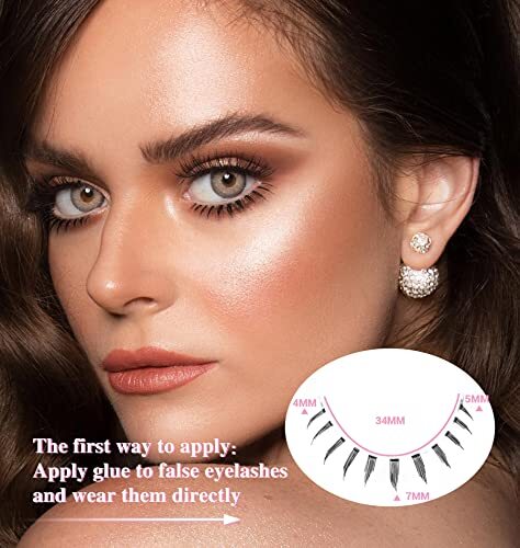 Bottom Lashes Clear Band False Eyelashes DIY Fake Mink Lashes, 5 Pairs ...