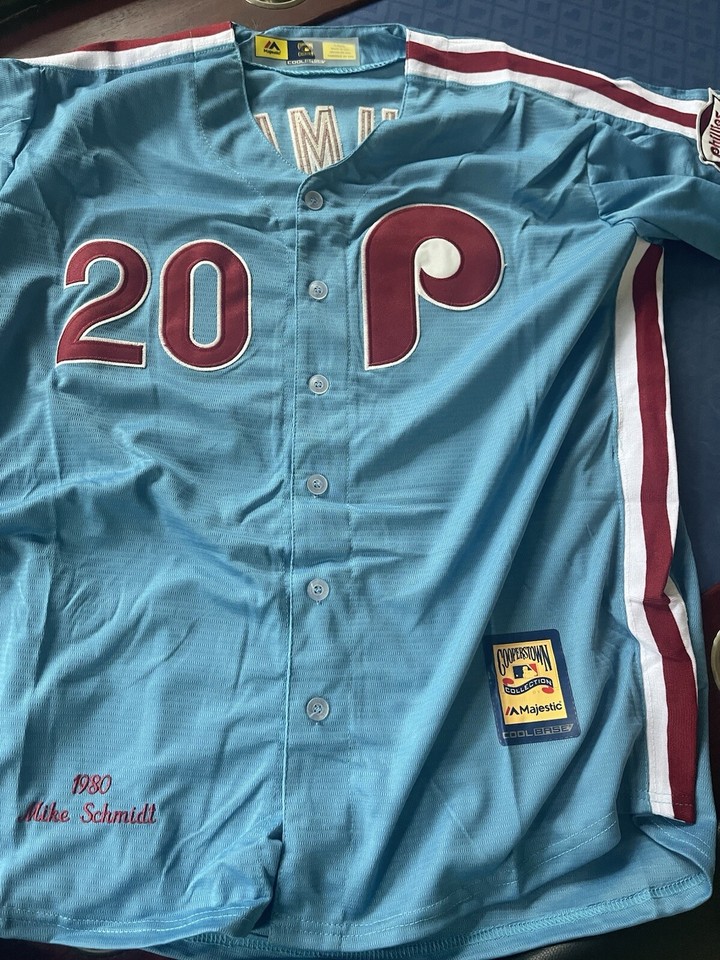 Mike SCHMIDT Philadelphia Phillies #20 Powder Blue Jersey Adult All ...