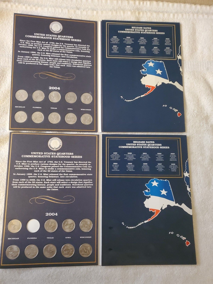 U S Commemorative Statehood Quarters Album 2004-2008 Volume II x 2 | eBay