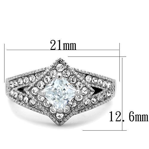 1.2ct Princess Cut AAA CZ Halo Retro Promise Engagement Women's Offset ...