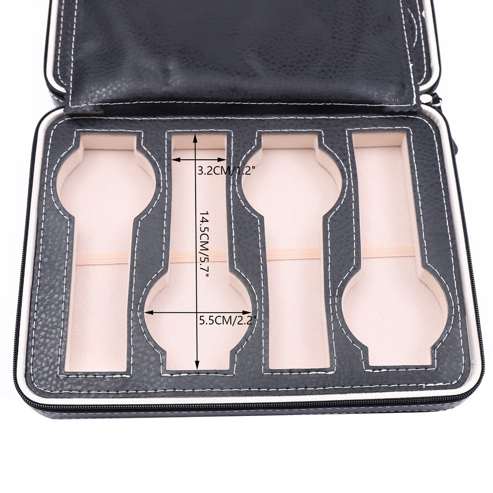 8-Grids Luxury Watch Storage Bag Carry Box Men Women Watch Display Case ...