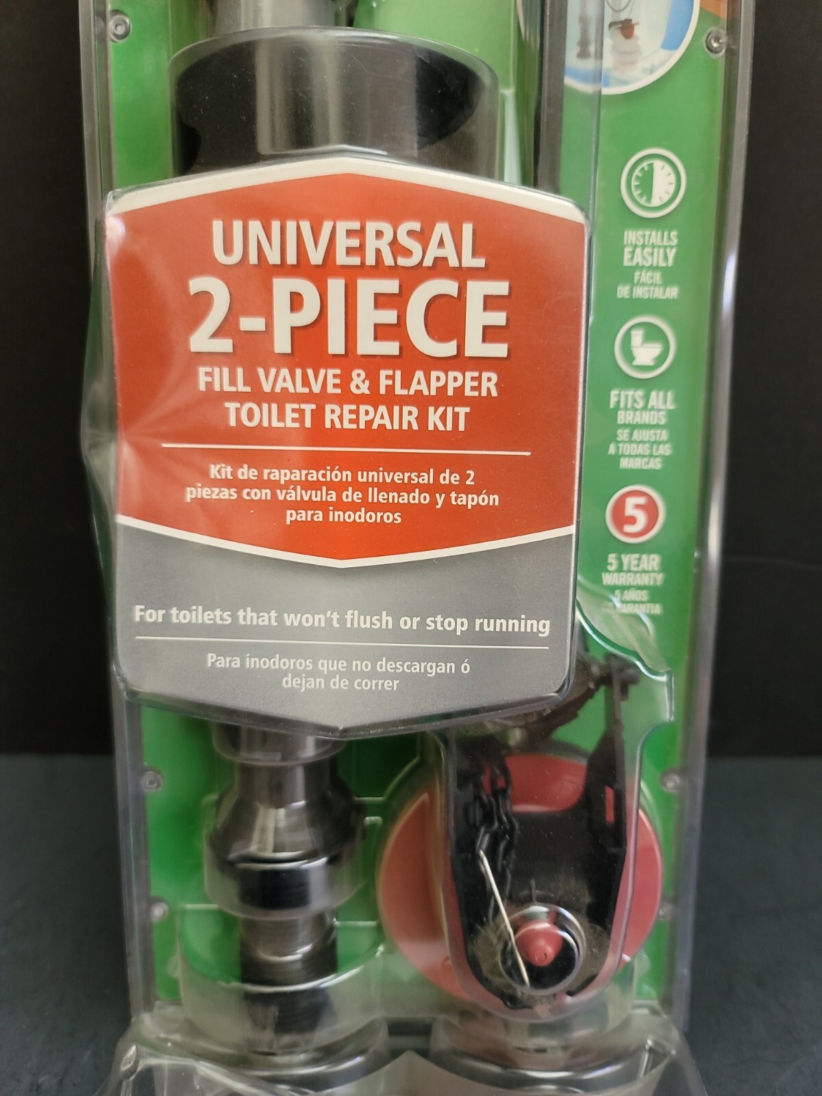 Toilet Stool Tank Repair Flush Valve & Flapper Ballcock Kit 402LGR | eBay