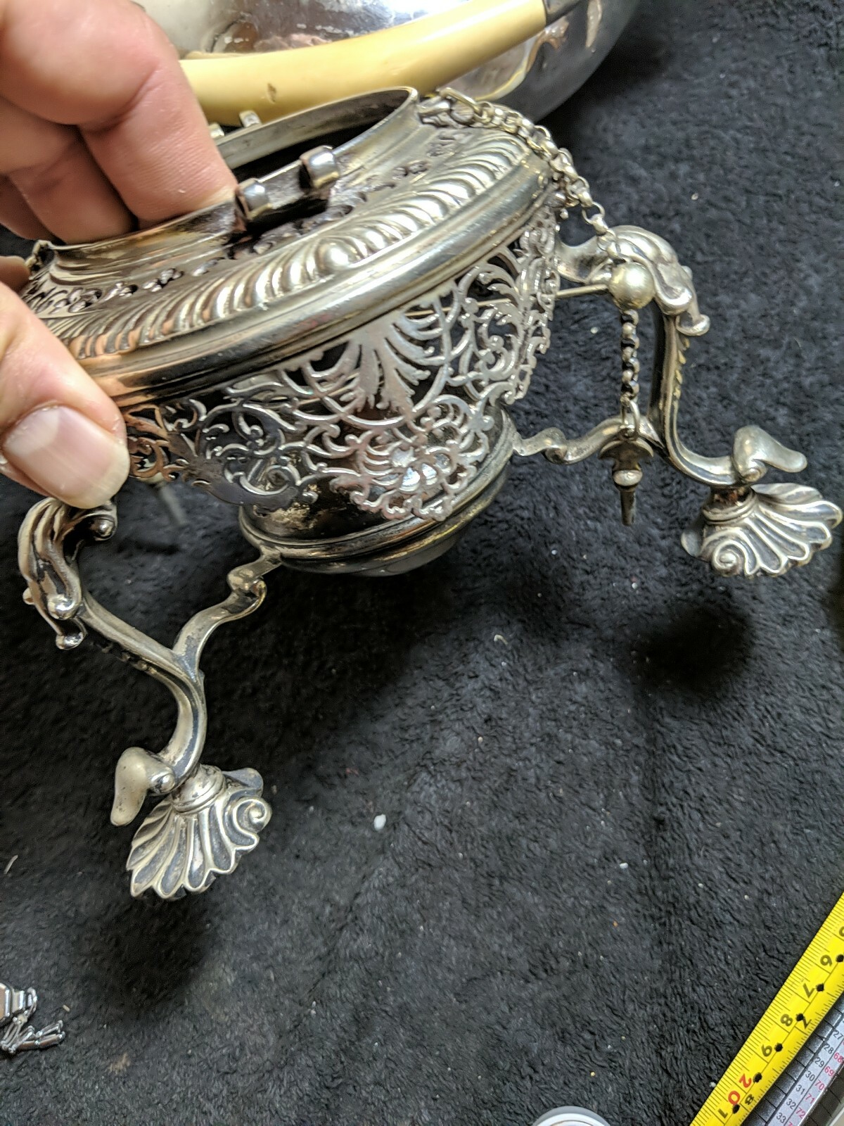 Rare Antique victorian Silver Plated sprite kettle 19th Century large ...