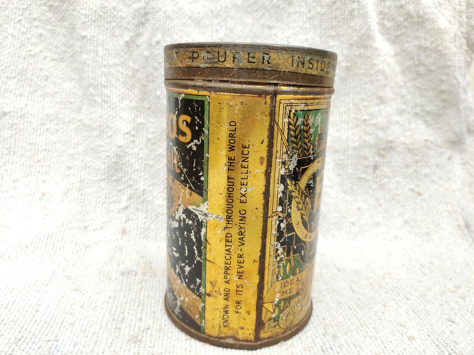 1930s Vintage Cerebos Table Salt Advertising Litho Tin Box Round ...