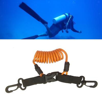 Scuba Diving Lanyard Spring Coiled Lanyard Diving Clips Portable Diving ...