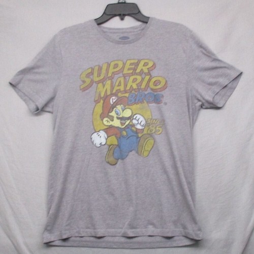 Old Navy Super Mario Graphic Print Distressed Gray Teen Size | L | eBay