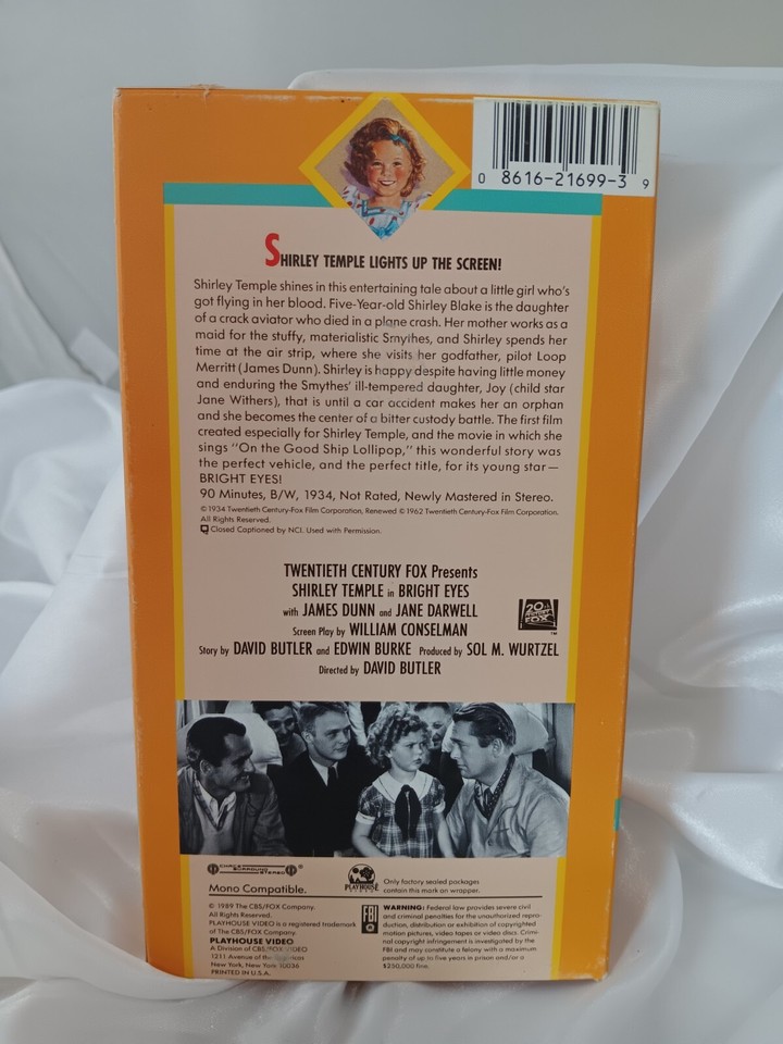 Bright Eyes [VHS] Shirley Temple Vintage | eBay