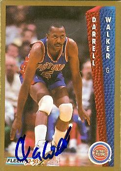 Darrell Walker autographed Basketball Card (Detroit Pistons) 1992 Fleer ...