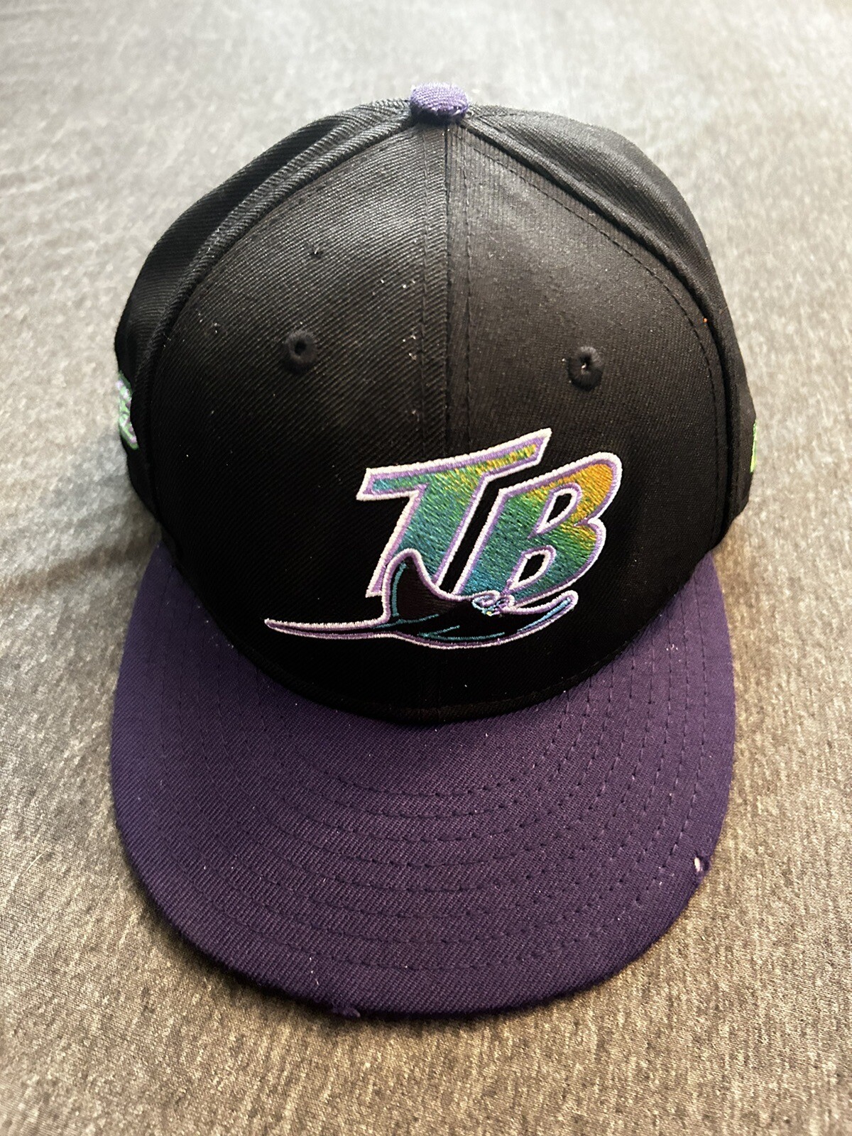 Tampa Bay Rays Baseball Hat Black Adjustable OSFM Devil Rays Design ...