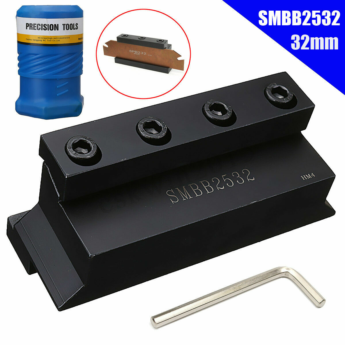 SMBB2532 Cut-Off Blade Holder Cutting tool + T-wrench For CNC Milling ...
