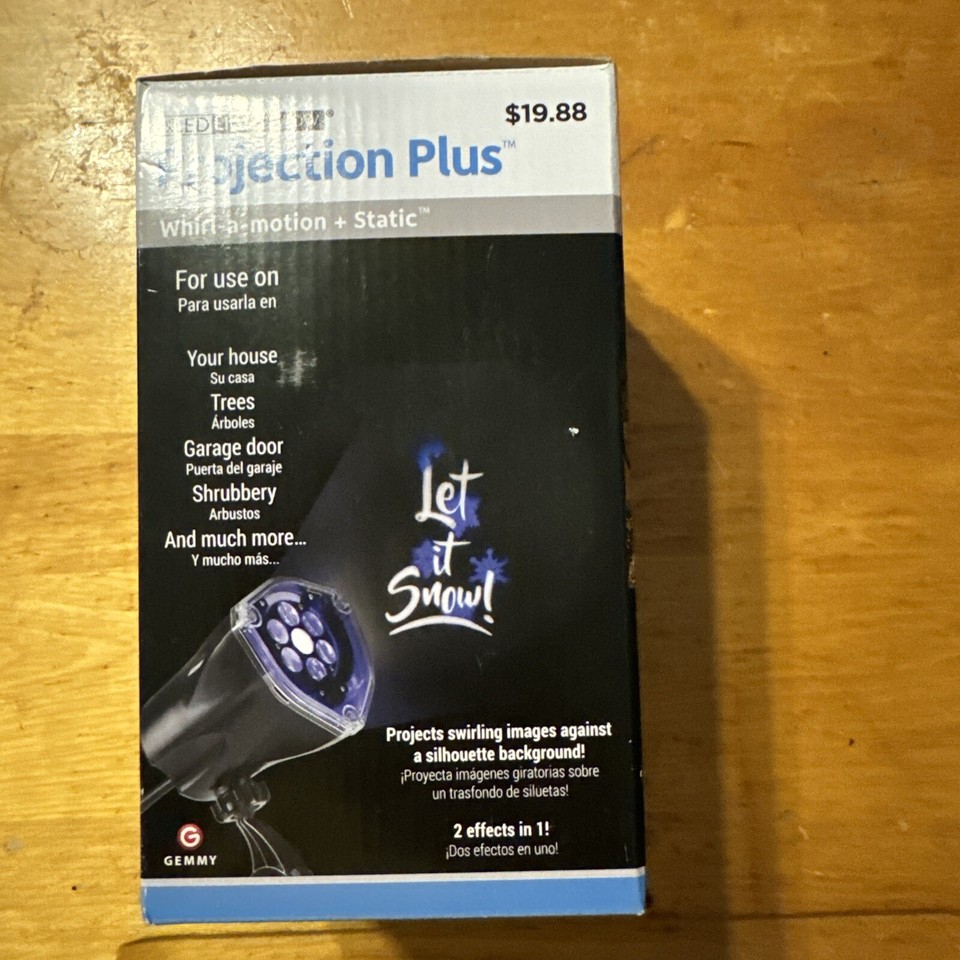 Whirl-A-Motion + Static Projection Plus LED Light Show Let It Snow NEW ...