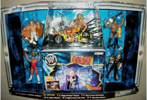 wwe wwf ljn classic superstars chrome iron collection with stage of ...
