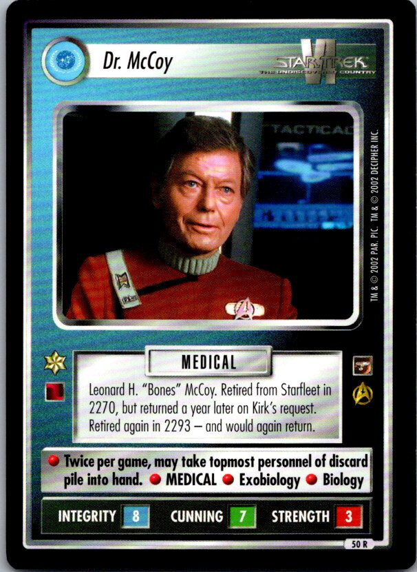 Star Trek CCG TMP The Motion Pictures Dr. McCoy 50R | eBay