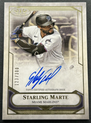 2021 Topps Tier One - Starling Marte #TITA-SM Miami Marlins - AUTO /300 ...